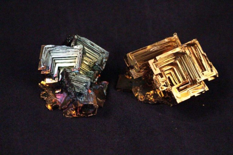 Gold Bismuth Crystals - Unique Rare Gold Colored Lab Grown Bismuth ...