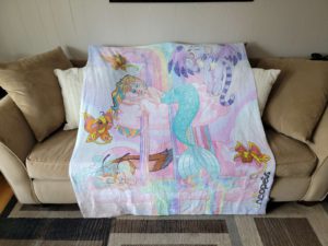Neopets – Rainbow Faerie Fleece Blanket (Officially Licensed) - Geekify Inc