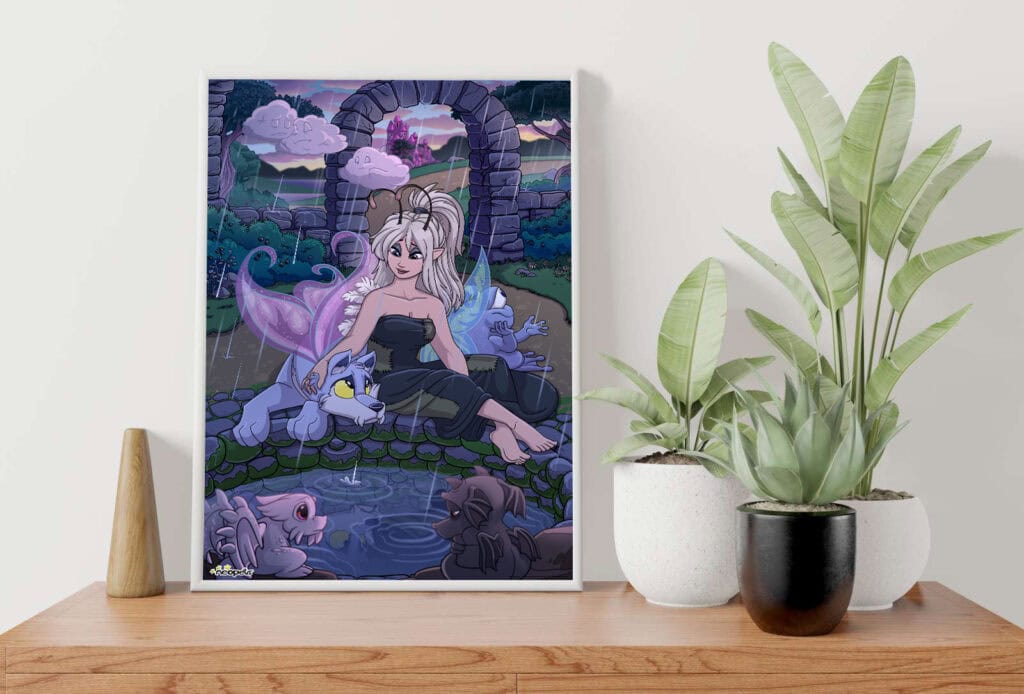 Neopets – Grey Faerie Baelia Poster (Officially Licensed) - Geekify Inc