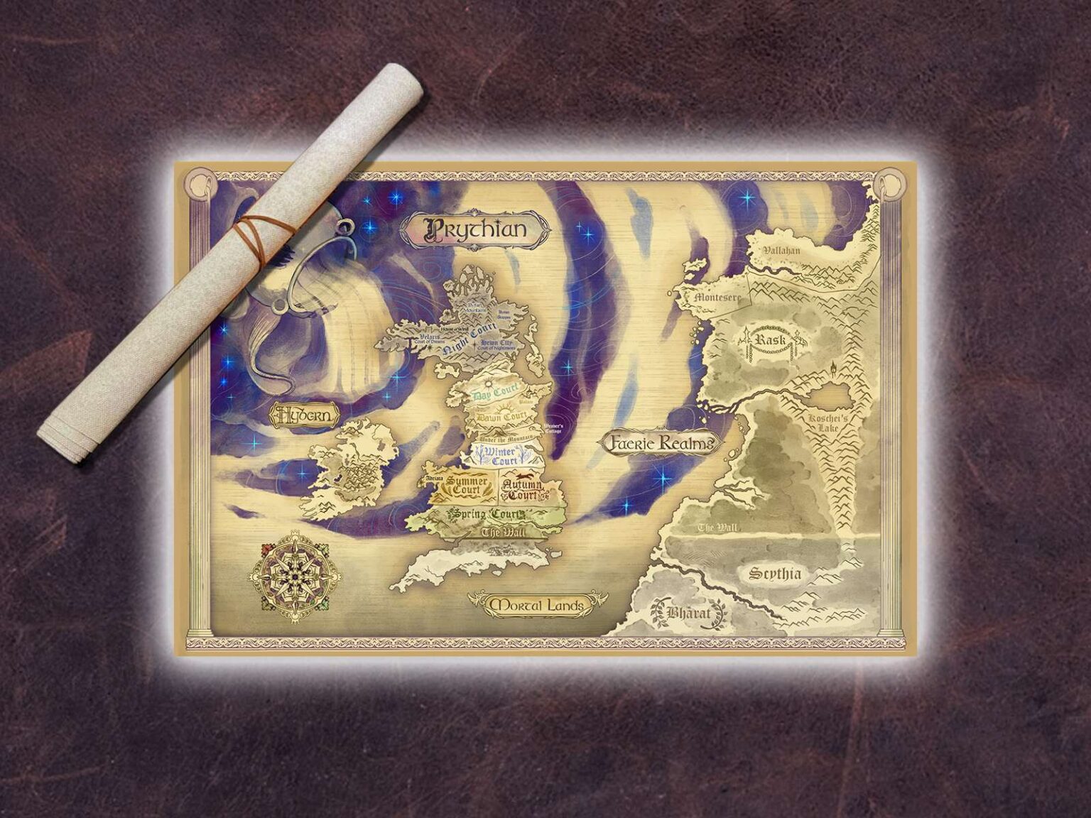 Map of Prythian - Cloth Map Scroll (Inspired by A Court of Thorns and ...