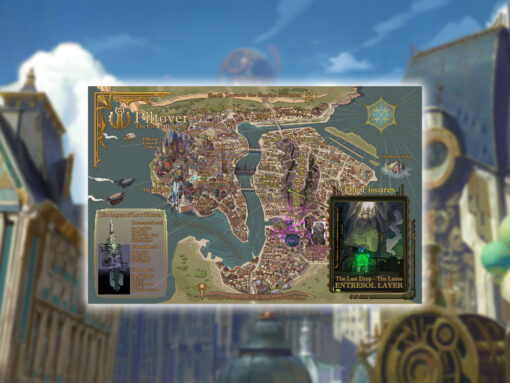 Map of Piltover - Cloth Map Scroll (Inspired by Arcane) - Geekify Inc